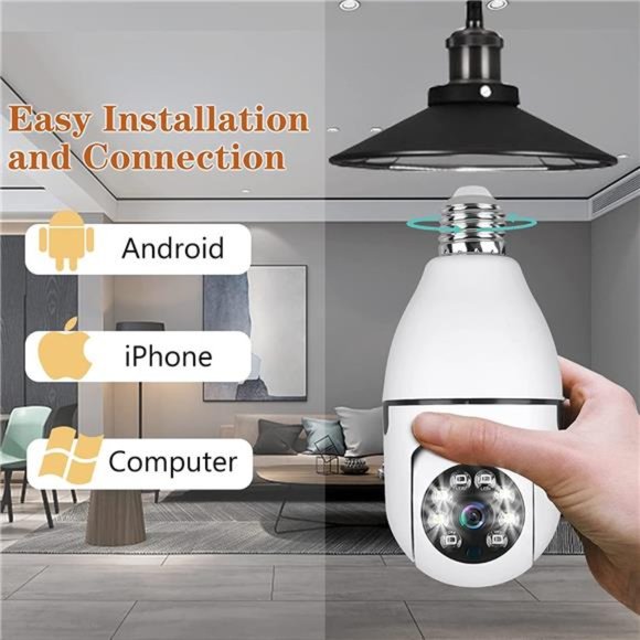 Cameras, Photo & Video | Wifi Light Bulb Camera Wireless 180p Smart ...